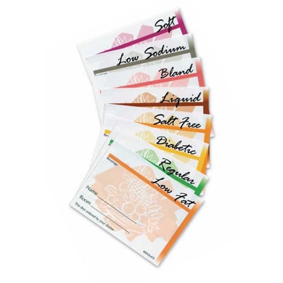 Dinex® Large Special Diet Dietary Tray Card | Wasserstrom