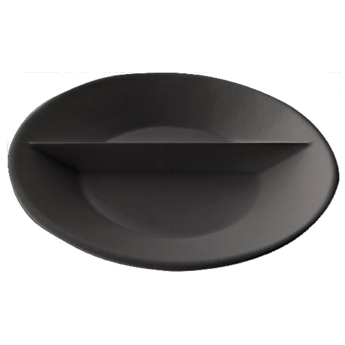 Bugambilia XL Round Divided Platter, Black | Wasserstrom