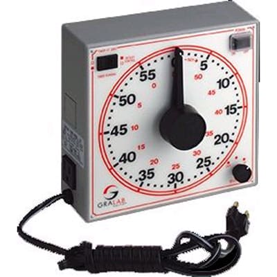 Dimco-Gray White 6-1/2" Electric 60-Min Timer w/ 1 Receptacle | Wasserstrom