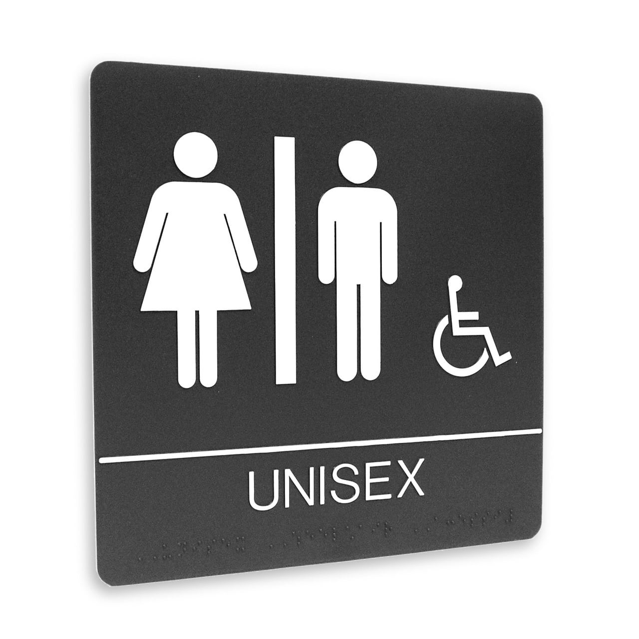 Kroy Sign Systems 2385236 8" x 8" Unisex Restroom Sign | Wasserstrom