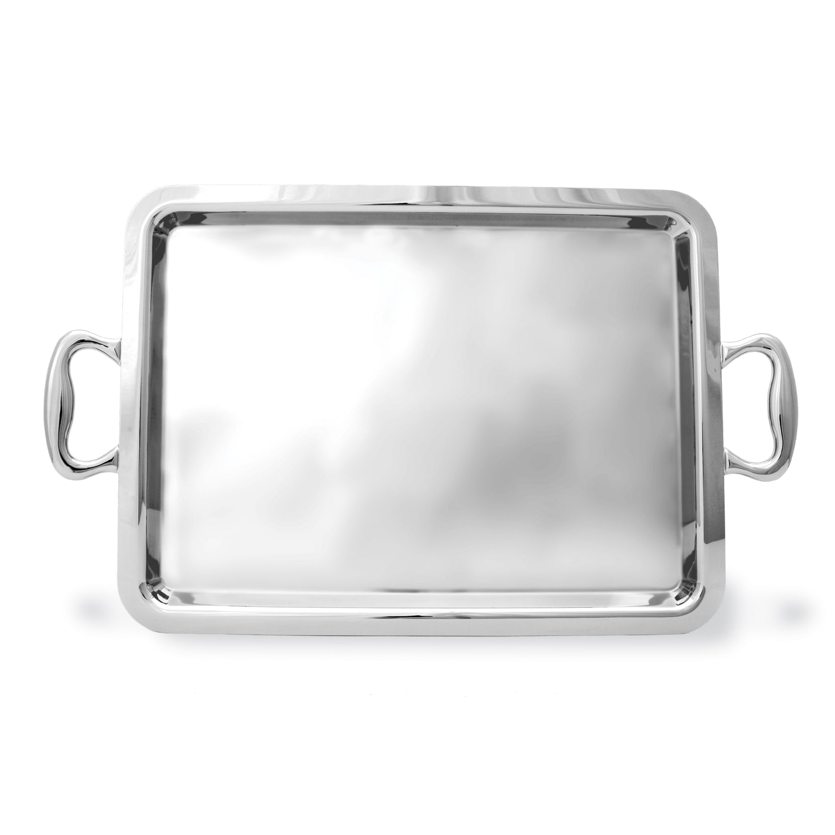 Walco Stainless Serving Soprano Tray w/ Handle | Wasserstrom