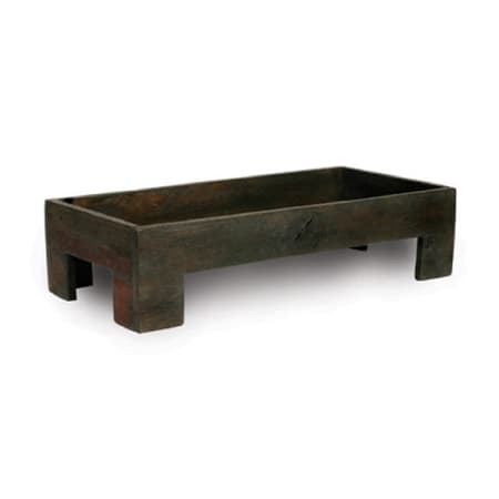 Enrico Rustic Teak Wood Rectangle Tray | Wasserstrom