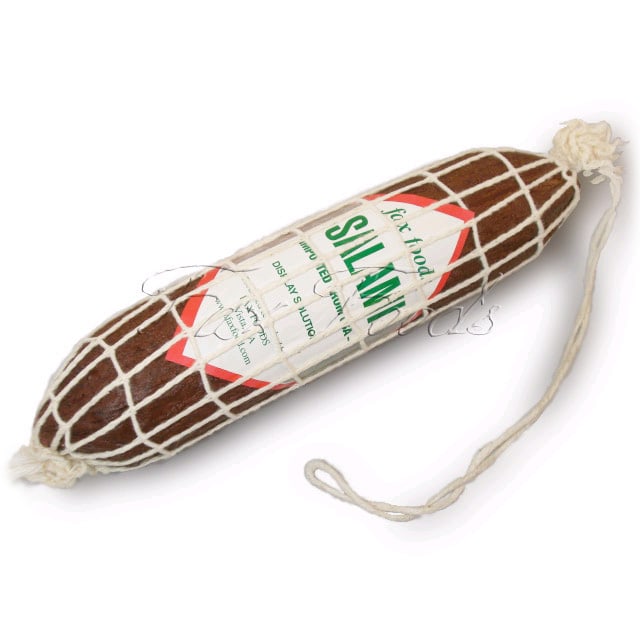 Dark Brown Small Salami Replica, 10" Long | Wasserstrom
