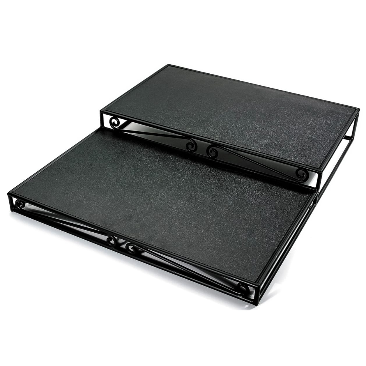 Delfin SU-24302SF-17 24" x 30" x 4" Black Santa Fe Step Up Riser ...