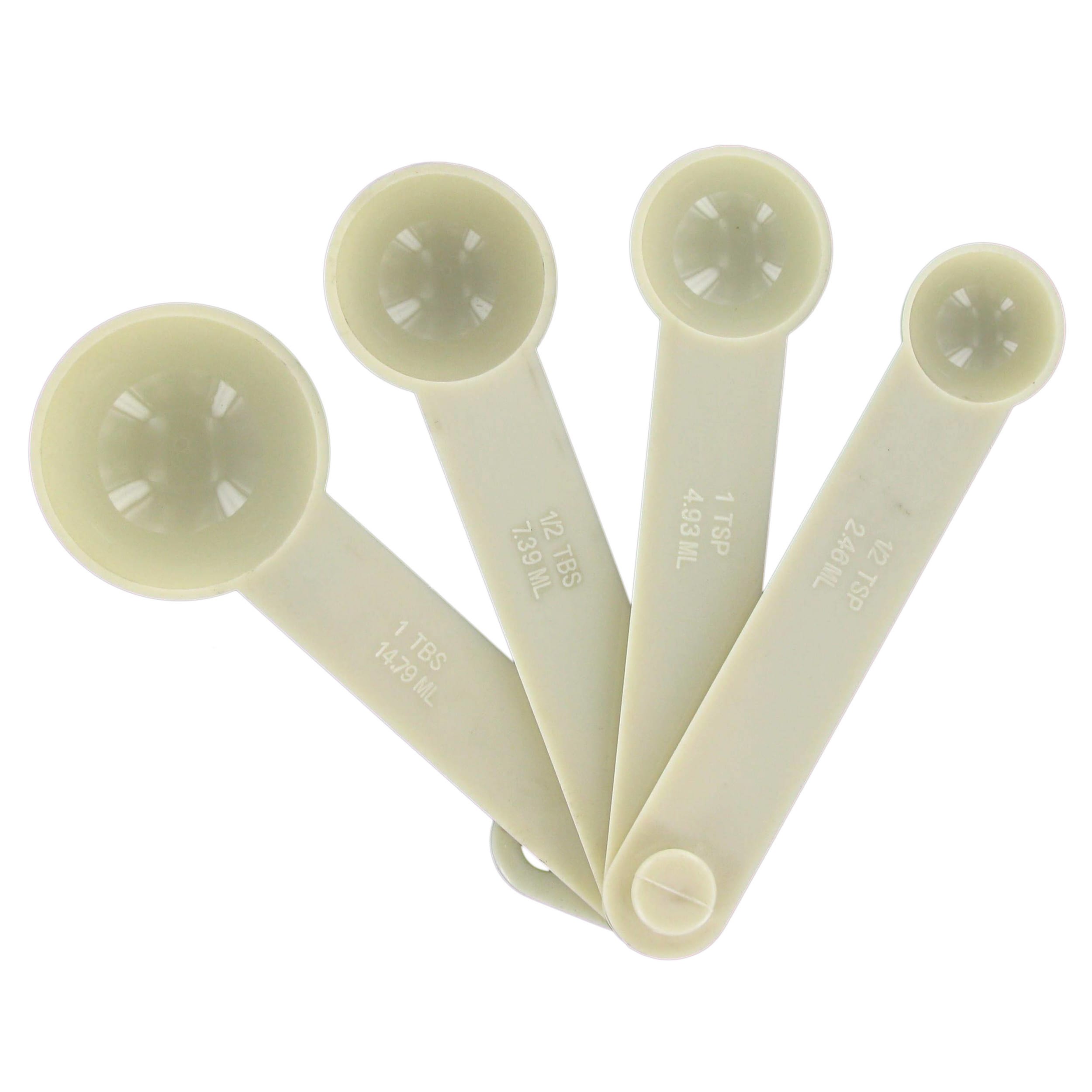 Fox Run™ 4836 Ivory Plastic Measuring Spoons - 1 / ST | Wasserstrom