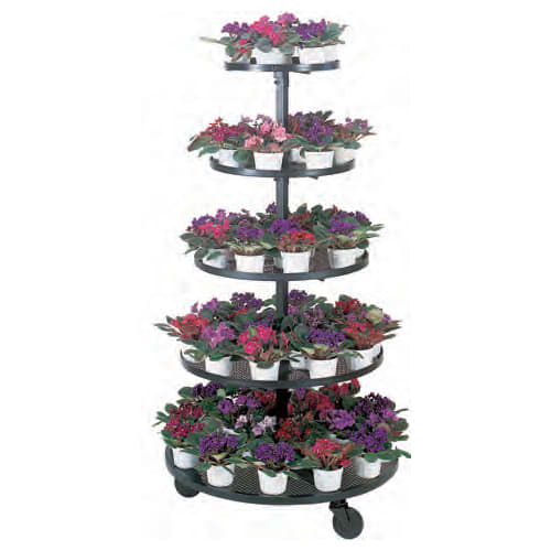 Floral Merchandising Systems TRS Black 5-Tier Floral Display Stand ...