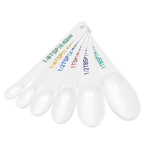 Ekco Plastic 6 Piece Measure Spoon Set | Wasserstrom