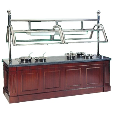Bon Chef Pickled Oak 6' Euro Modular Buffet Station w/ Std Corian Top ...