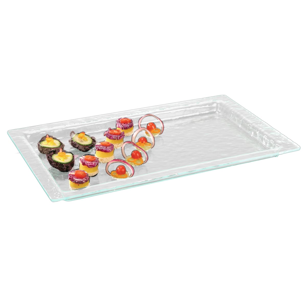 Gourmet Display® Green Tinted 23-1/2 x 15" Gastronome Tray | Wasserstrom