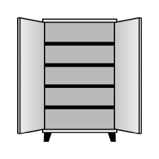 Hercules Cabinet, 4 Full Width Shelves, 48 x 24 x 78" | Wasserstrom