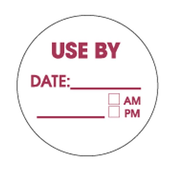 DayDots 10703-01-11 SupeRemovable 1-1/2" USE BY Label - 500 / RL ...