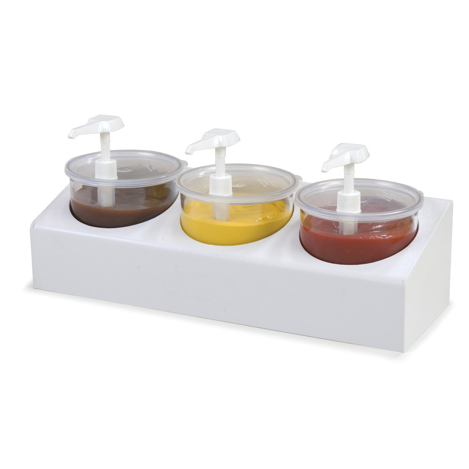 Carlisle® 30600 Classic™ Crock White Condiment Station | Wasserstrom