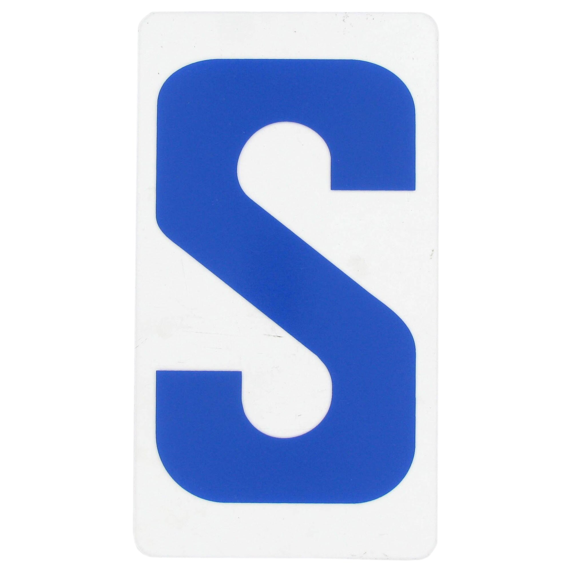 Dualite 91357130S Solid Blue 8" Reader Board Letter "S" Sign | Wasserstrom