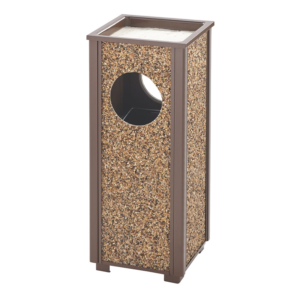 Rubbermaid® FGR41201PL 2.5 Gallon Brown Aspen Trash Container | Wasserstrom