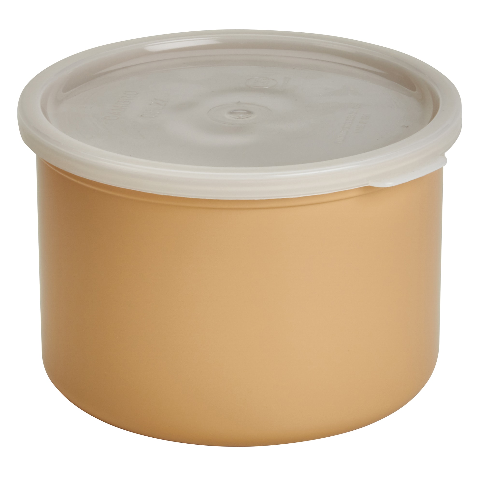 Cambro® CP15133 Beige Plastic 1.5Qt. Round Crock with Lid | Wasserstrom