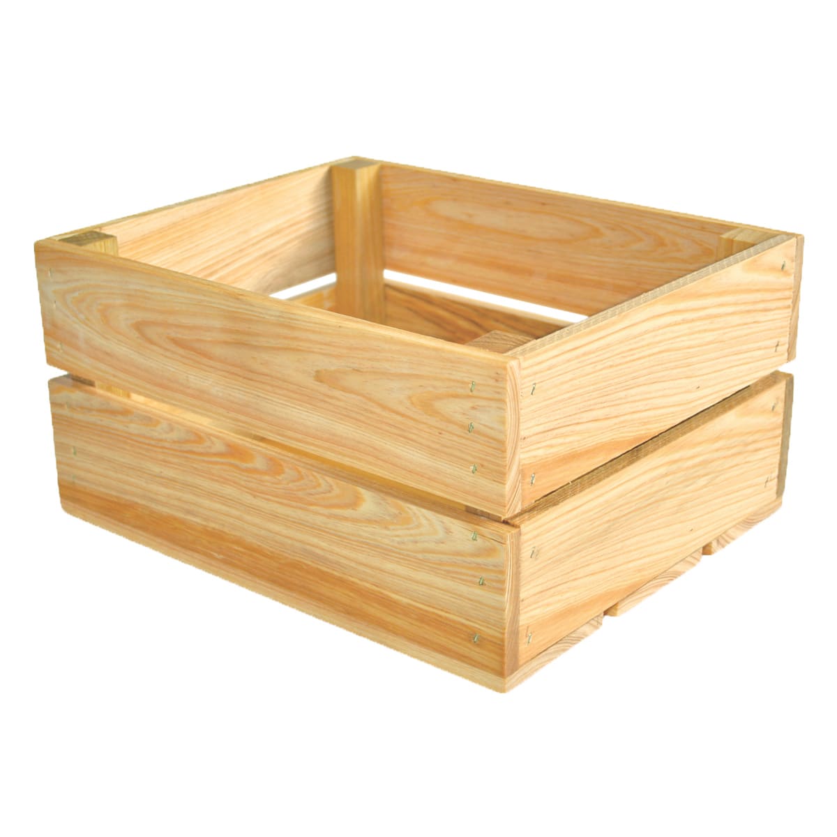 Crate Farm OC-1209-RW Peck Raw Wood Orchard Crate | Wasserstrom
