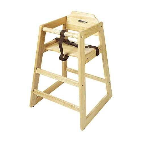 G.E.T.® HC-100-2-N Natural Hardwood High Chair | Wasserstrom