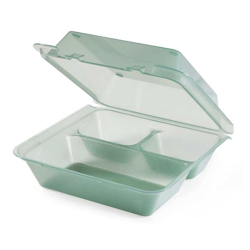 G.E.T. EC-01-1-JA Eco-Takeouts 3-Compartment To-Go Container - 12 / CS ...