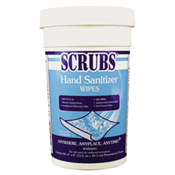 Dymon SCRUBS® Antimicrobial Hand Sanitizer Wipe, 85/Pack | Wasserstrom