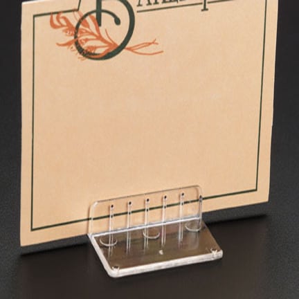 Clear Table Top Card Holder, 2" x 1-3/4" | Wasserstrom