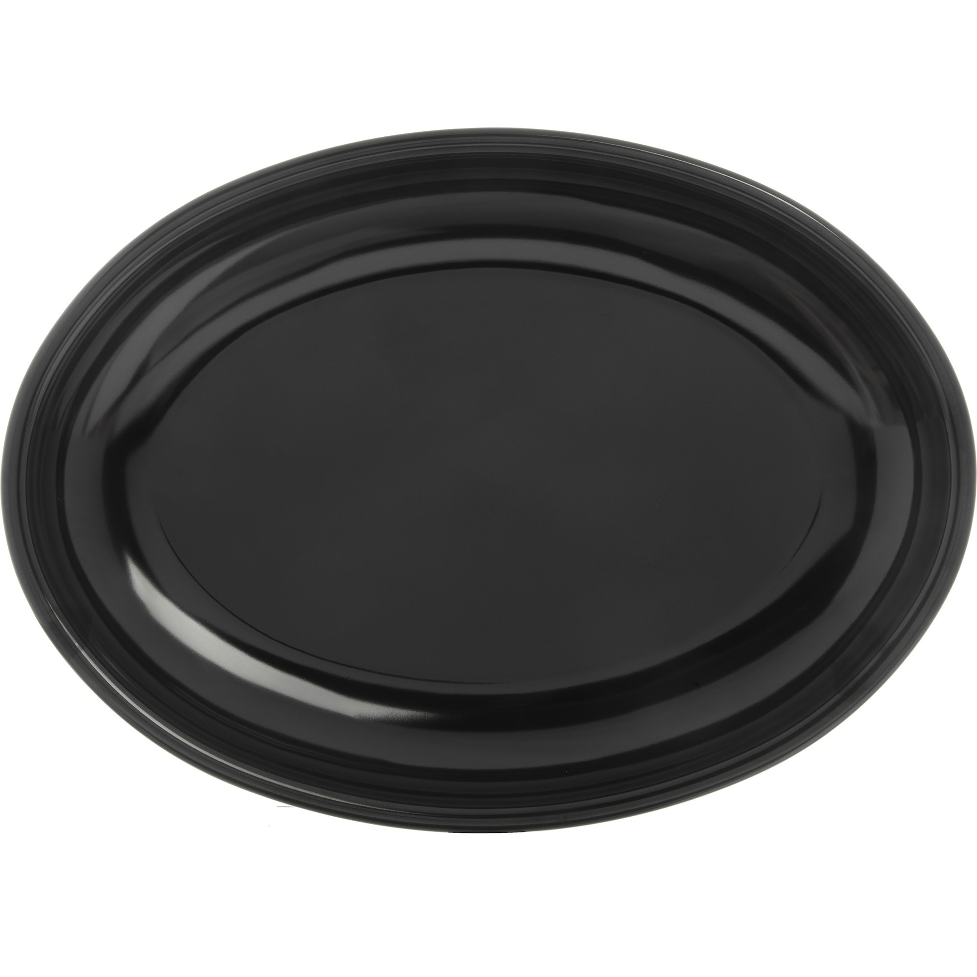 Carlisle® 791603 Designer Displayware™ Black Oval Platter | Wasserstrom