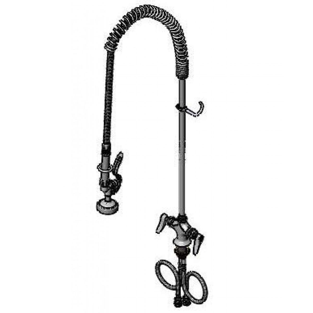 T & S Brass B-0113-Y Pre-Rinse Unit With 4" Spreader Assembly | Wasserstrom