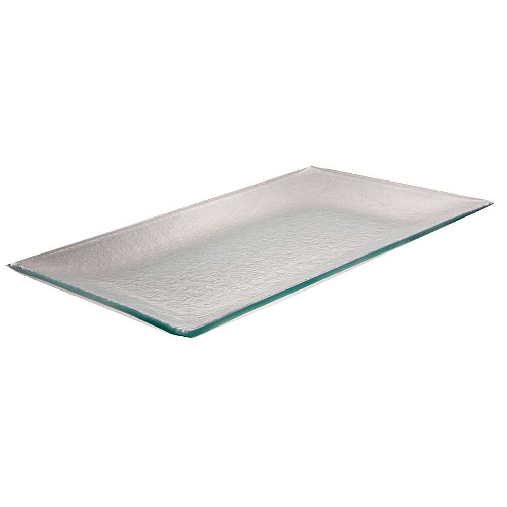 Behrenberg Glass TEX-108 CLR Textured 9" x 14" Glass Plate | Wasserstrom