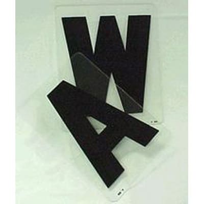 Wagner Zip-Change® ZL08BKSSPI Solid 8" Black Letter I | Wasserstrom