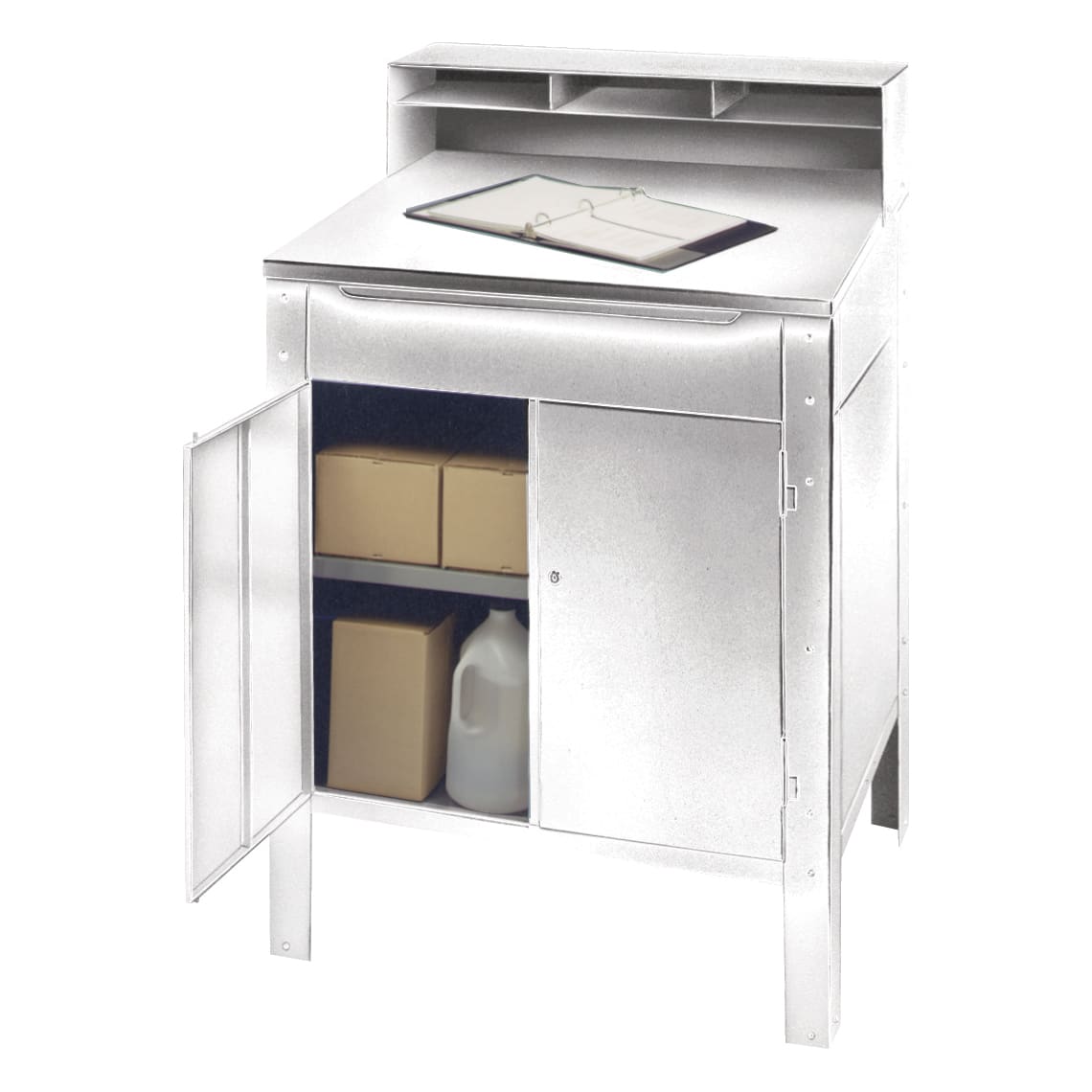 Win-Holt® RDSWNSS-5 S/S Stationary Stand-Up Design Receiving Desk ...