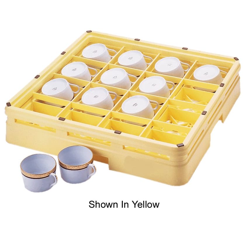 Beige 16-Compartment Cup Rack, 19-3/4 x 19-3/4 x 4-3/8 | Wasserstrom
