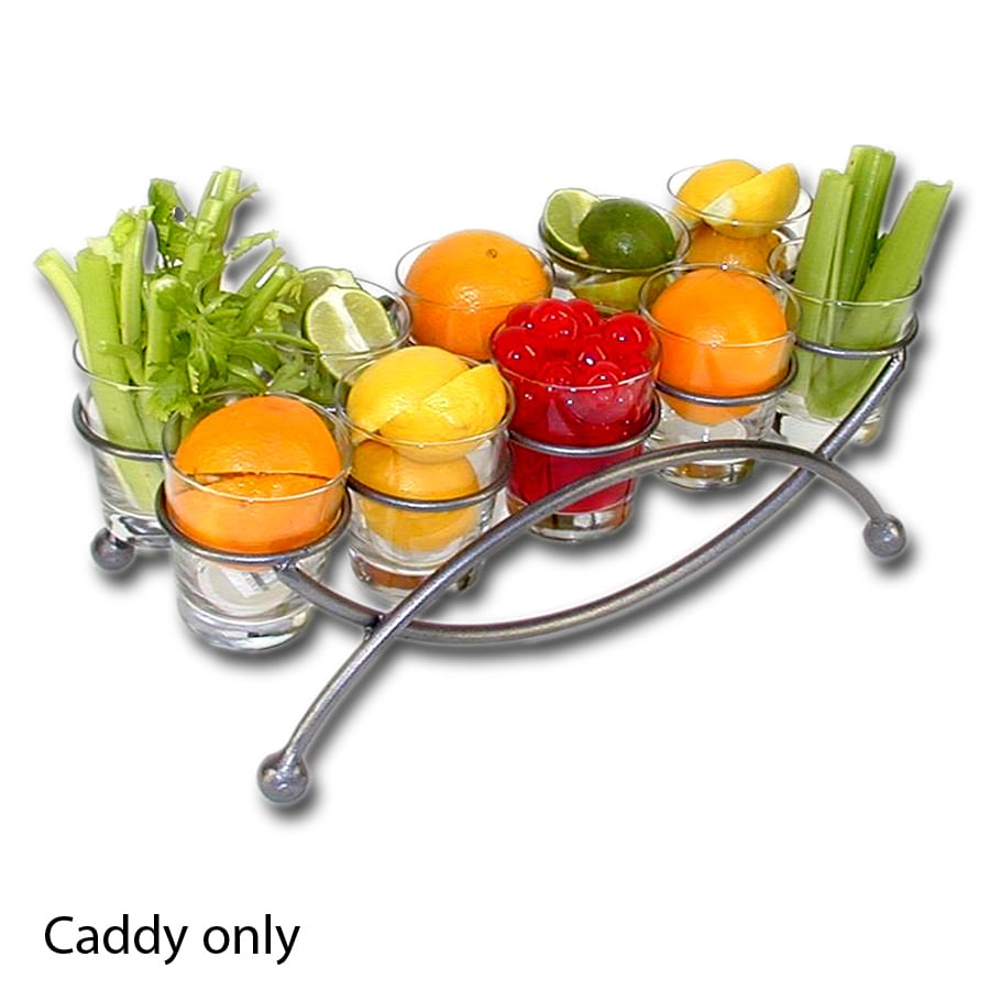 Dine Art 4060-S Silver Lunar 19" x 9" Garnish Display Caddy | Wasserstrom