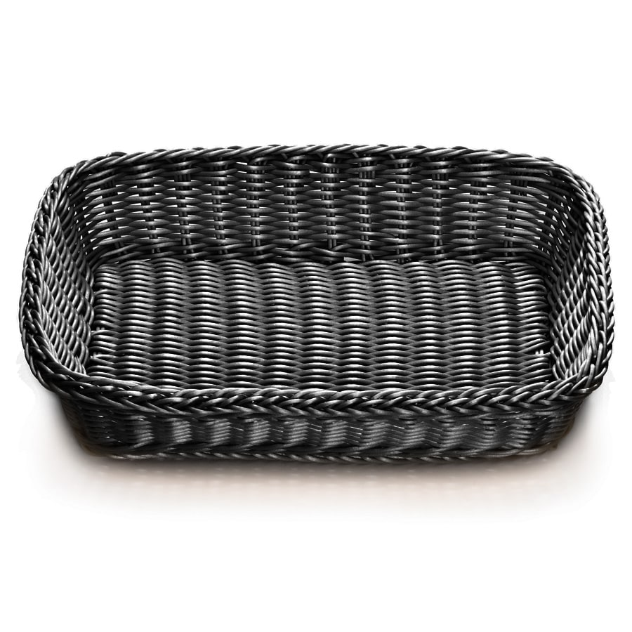 TableCraft M2489 Ridal Collection™ Black Rectangle Basket | Wasserstrom