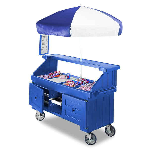 Cambro® Camcruiser® Navy Blue Vending Cart | Wasserstrom