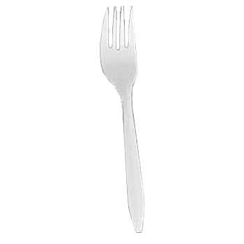 Dart Style Setter® Pearl White Plastic Fork | Wasserstrom