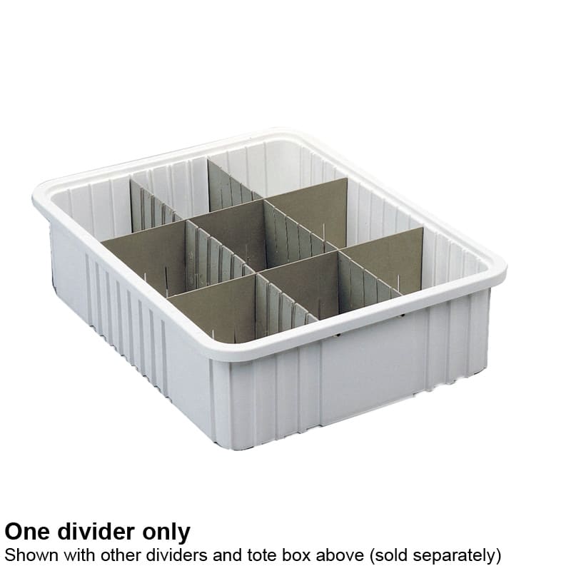 Metro® Gray 15" x 4-1/2" Short Tote Box Divider | Wasserstrom