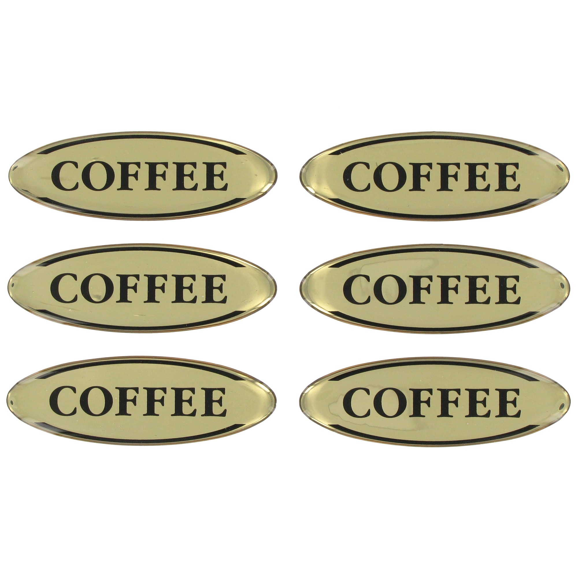 Myco Tableware EFTCOFFEE Adhesive Domed Coffee Flavor Tags | Wasserstrom