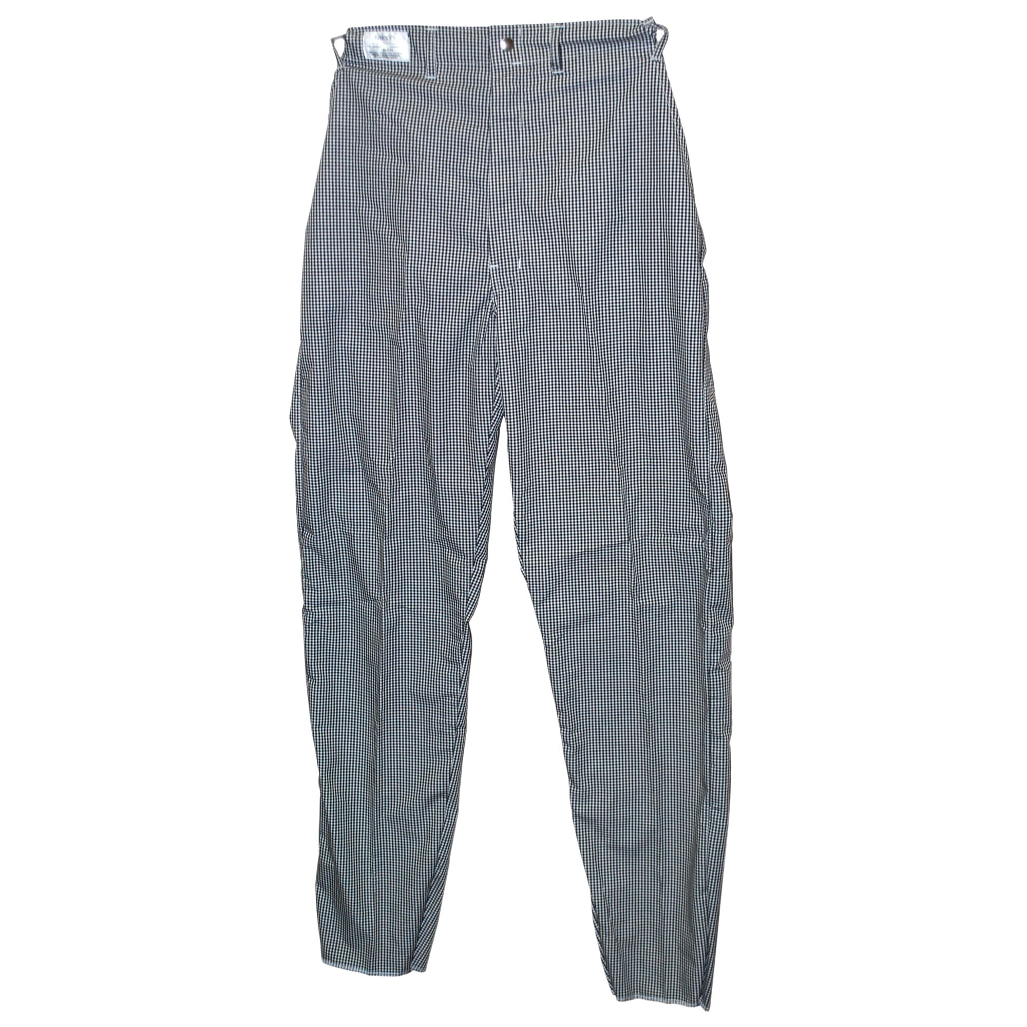 Best Textile 40" Waist Un-hemmed Black / White Checkered Chef Pants ...