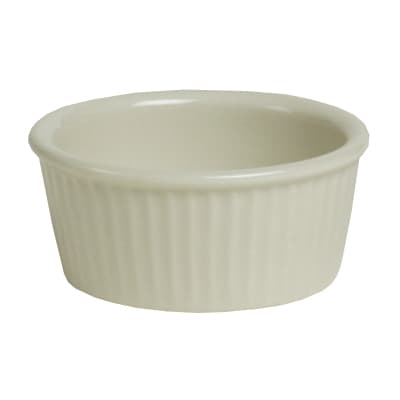 Tuxton BEX-0602 6 Oz. Eggshell Fluted Ramekin - 48 / CS | Wasserstrom