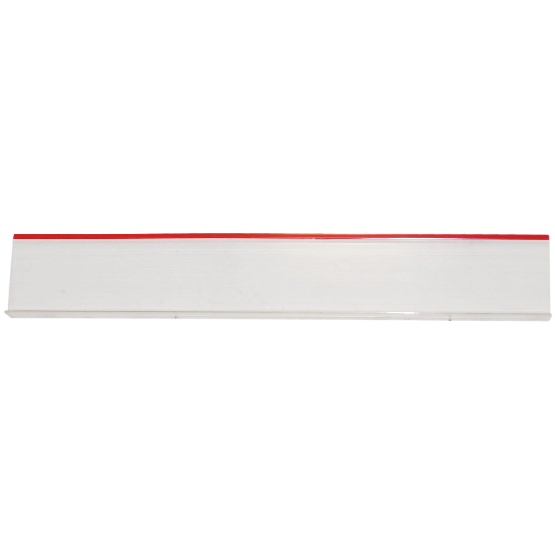 Shaw & Slavsky D-CRT-5X30 Clear T 30" x 5" Divider W/ Red Tip | Wasserstrom