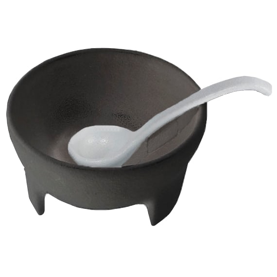 Bugambilia MJS05BB Solid Black Resin Coated 93 Oz Molcajete With Spoon ...