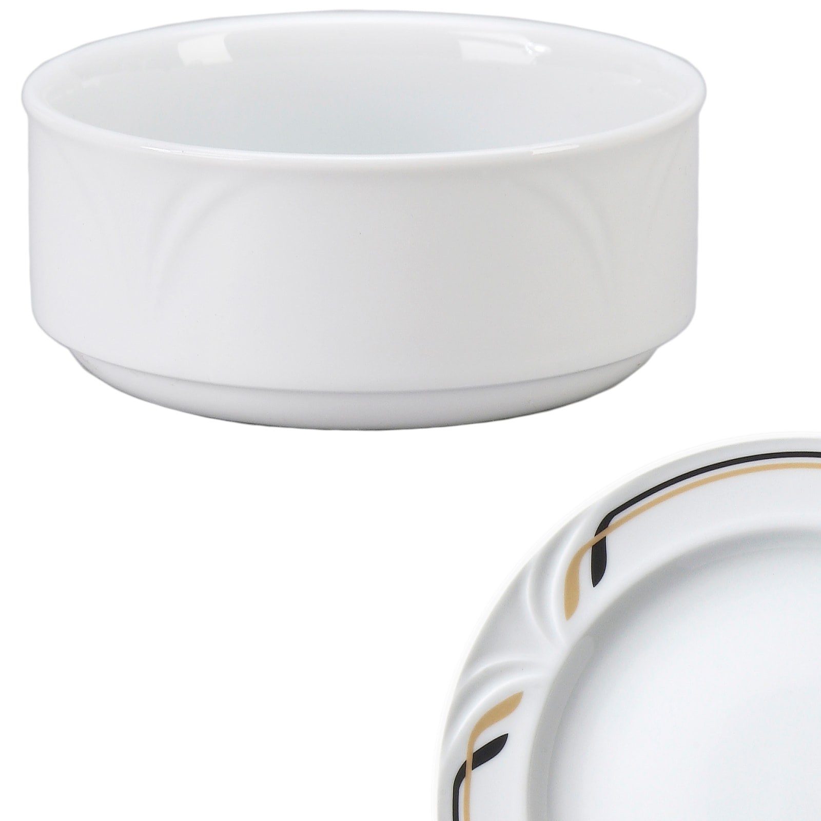 Vertex® Palm Euro 8 Oz Somerset Stackable Bouillon Bowl | Wasserstrom