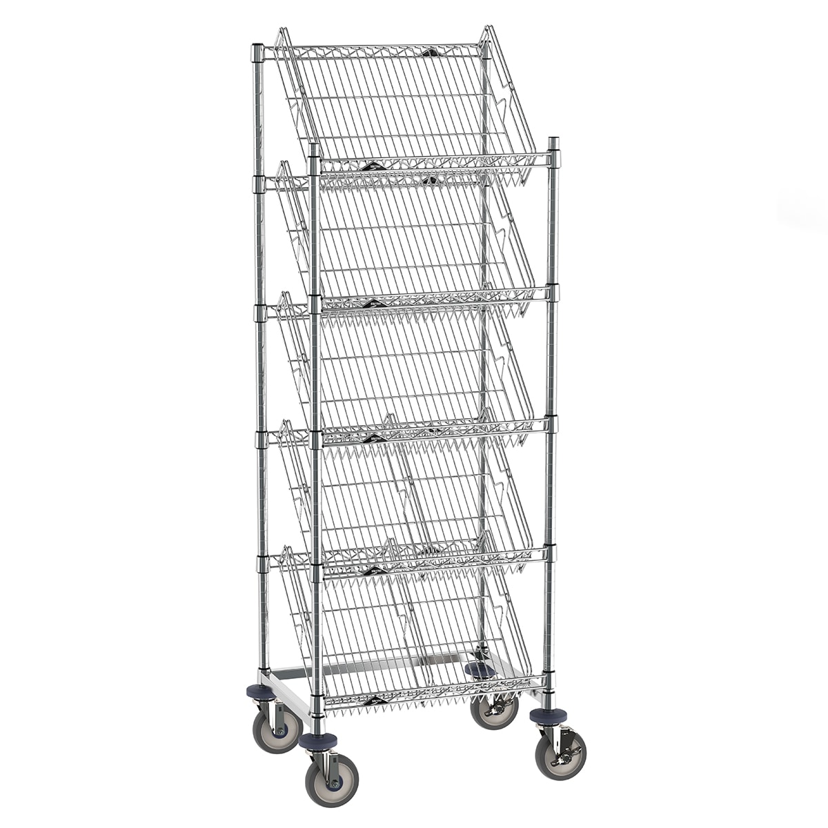 Metro DC16EC Super Erecta Shelf 24" x 60" Rack with 5 Slanted Shelves ...