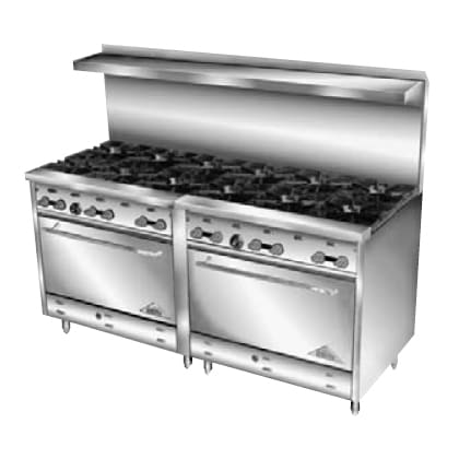 Comstock-Castle Step-Up Saute Range w/ 12 Burners / 2-Ovens | Wasserstrom