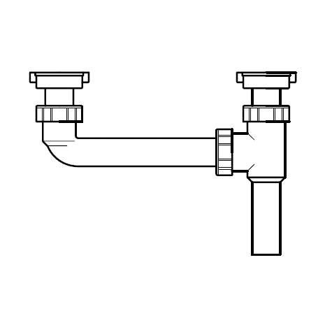 Perlick® 202PVC Drain Assembly for Two Tank Sink | Wasserstrom