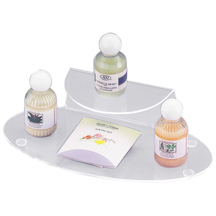 Cal-Mil 809-12 Clear 2 Tier Hotel Amenity Display Tray - 24 / CS ...