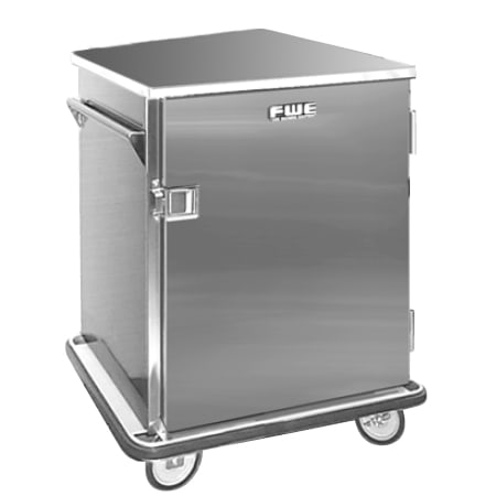 FWE Non-Insulated Patient Tray Cart, 1 Door, 10 Tray Capacity | Wasserstrom