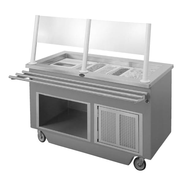 Randell® RANFG SCA-4S RanServe Open Base Mobile Cold Food Table | Wasserstrom