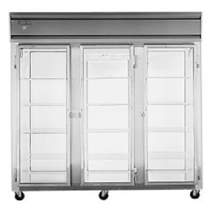 Continental 70 Cu Ft Low-Temp Reach-In Glass Door Display Freezer ...