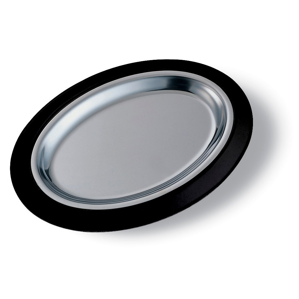 Service Ideas RO128BLC Thermo-Plate™ Oval Platter and Holder | Wasserstrom