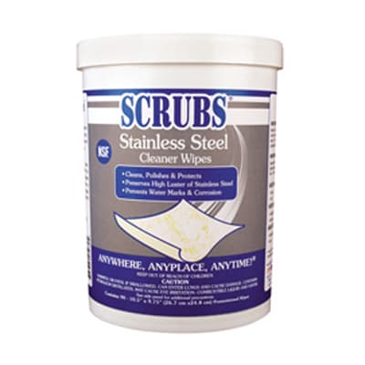 Scrubs® Stainless Steel Cleaner Wipes | Wasserstrom